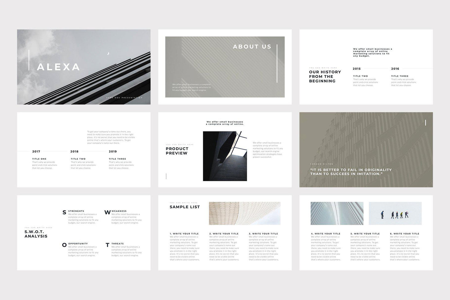 Alexa Minimal PowerPoint Template – Slidequest