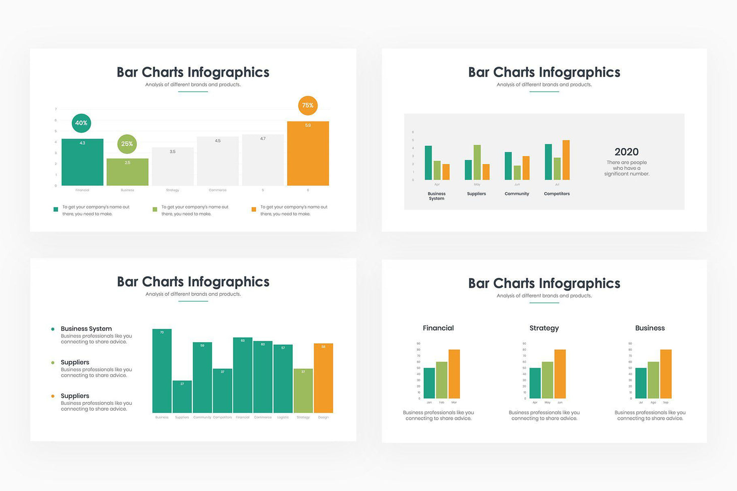 Bar Charts Infographics PowerPoint Template – Slidequest