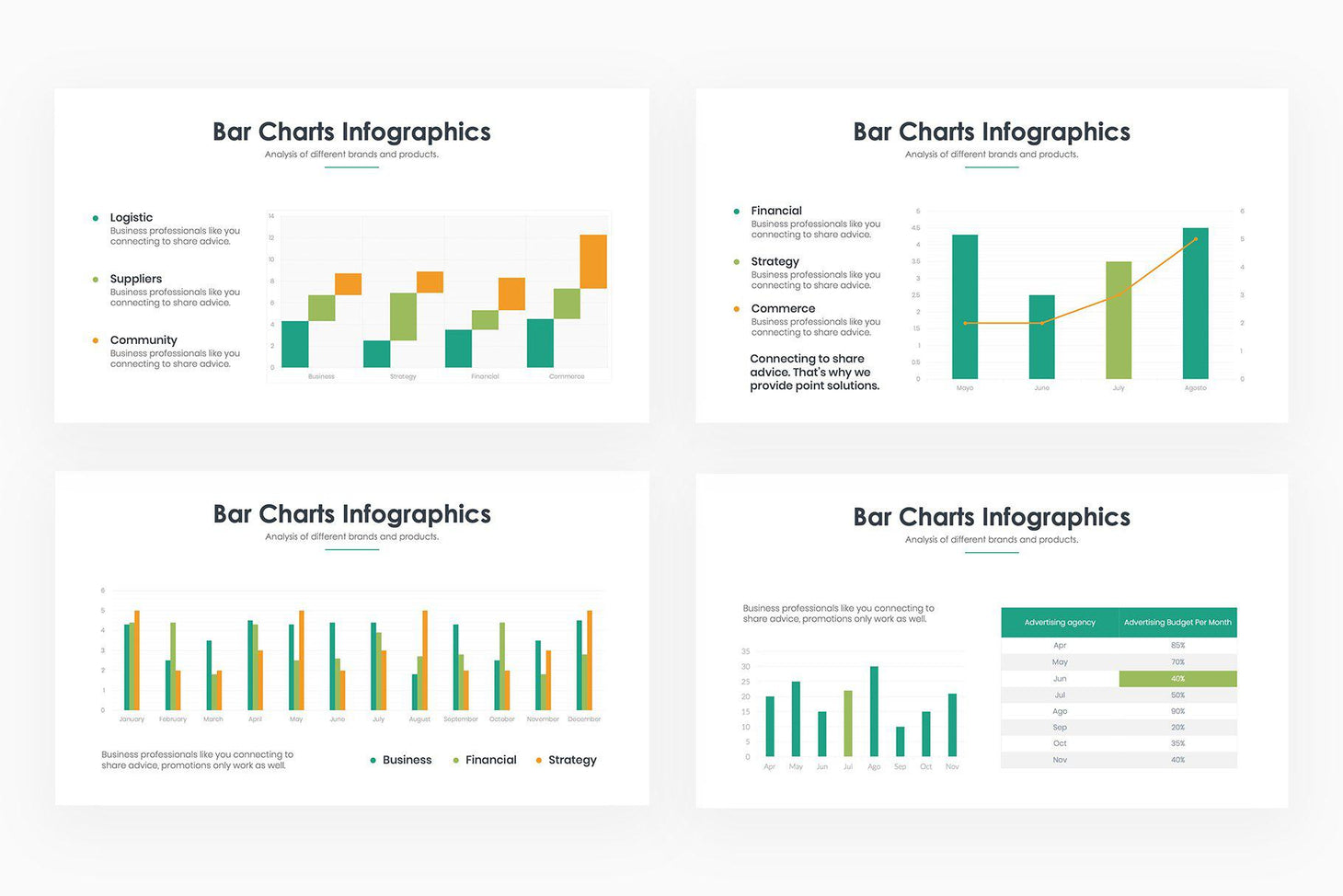 Bar Charts Infographics PowerPoint Template – Slidequest