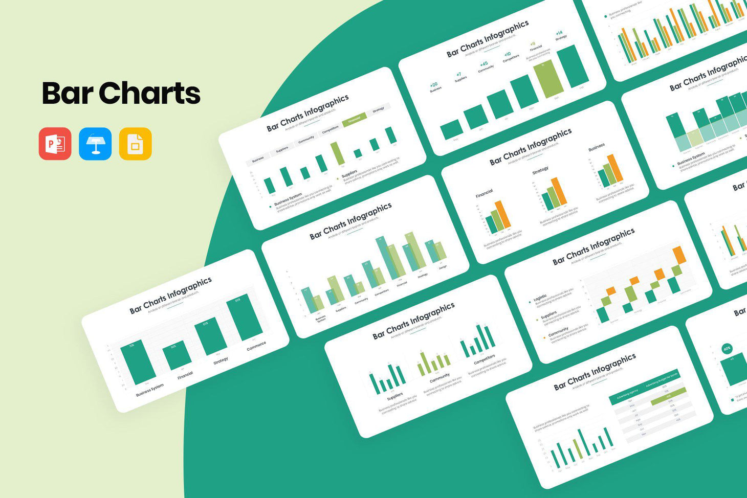Bar Charts Infographics PowerPoint Template – Slidequest