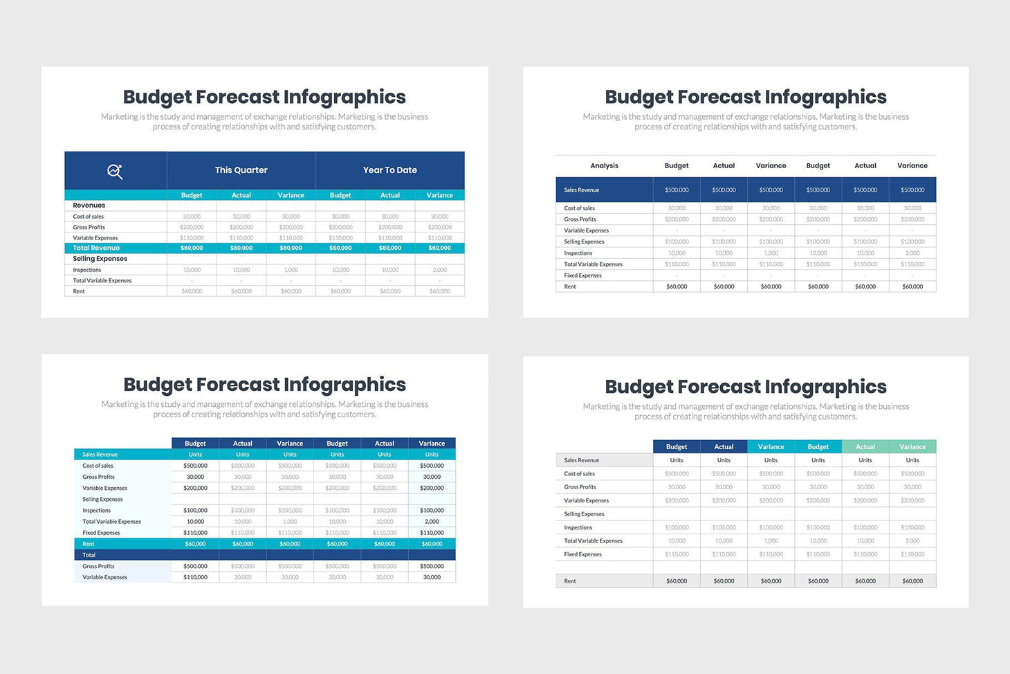 Budget Forecast Infographics – Slidequest
