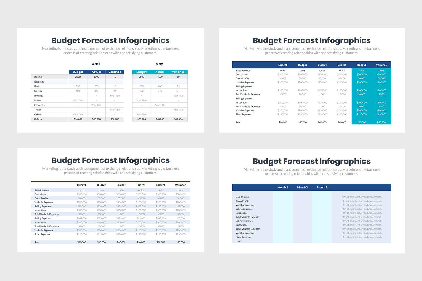 Budget Forecast Infographics – Slidequest