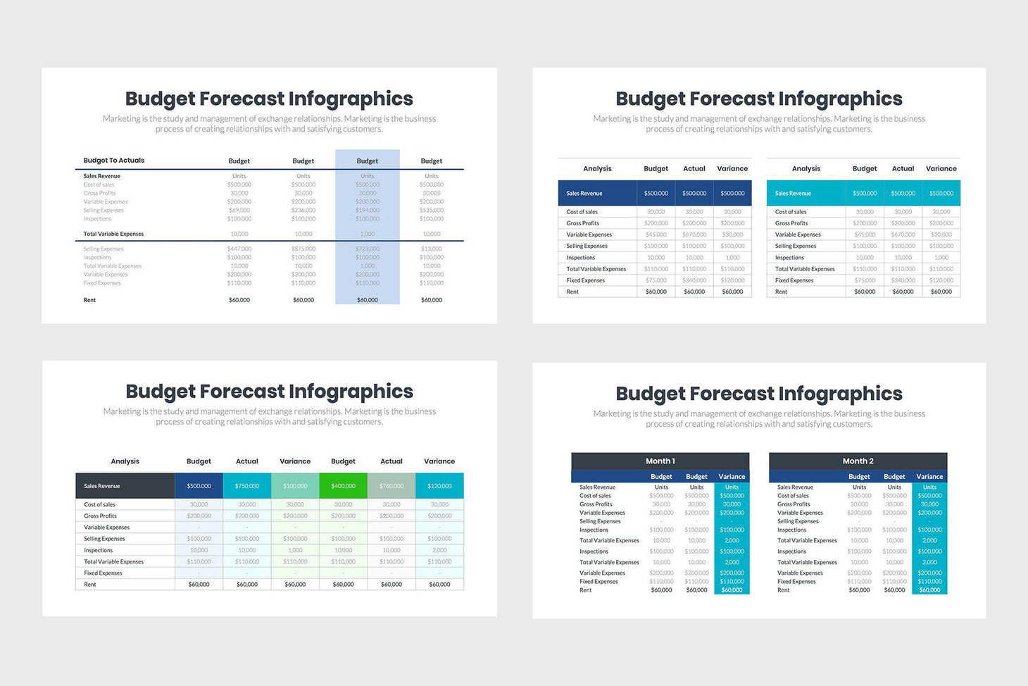Budget Forecast Infographics – Slidequest