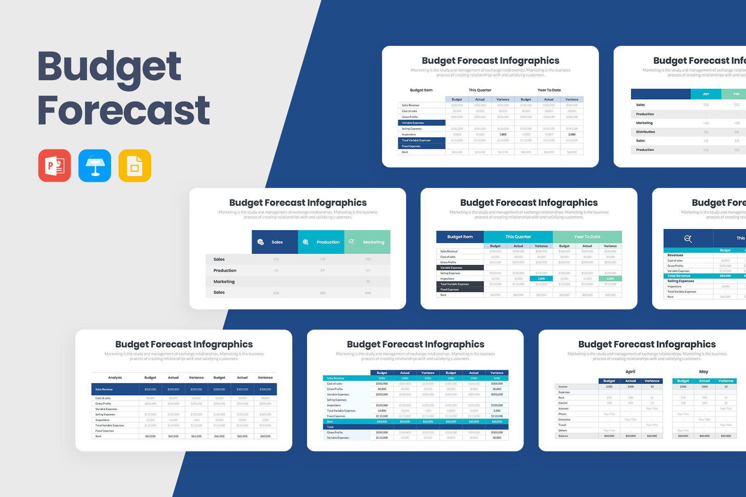 Budget Forecast Infographics – Slidequest