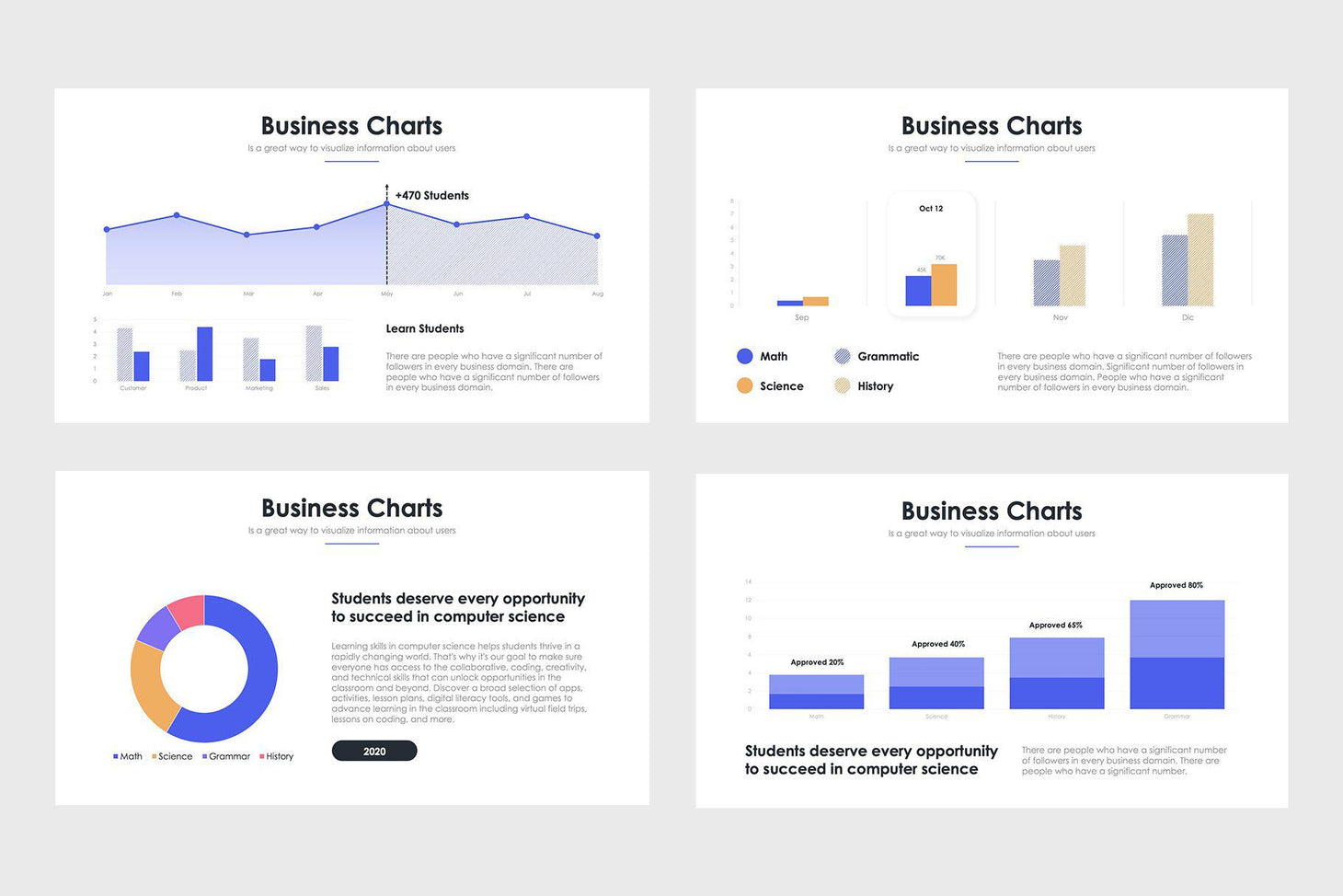 Business Charts - PowerPoint Template – Slidequest