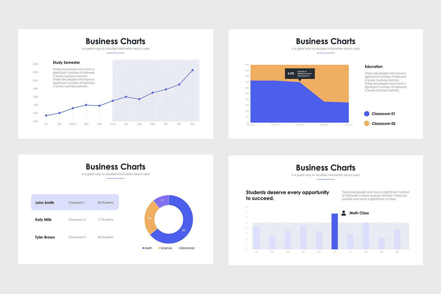 Business Charts - PowerPoint Template – Slidequest