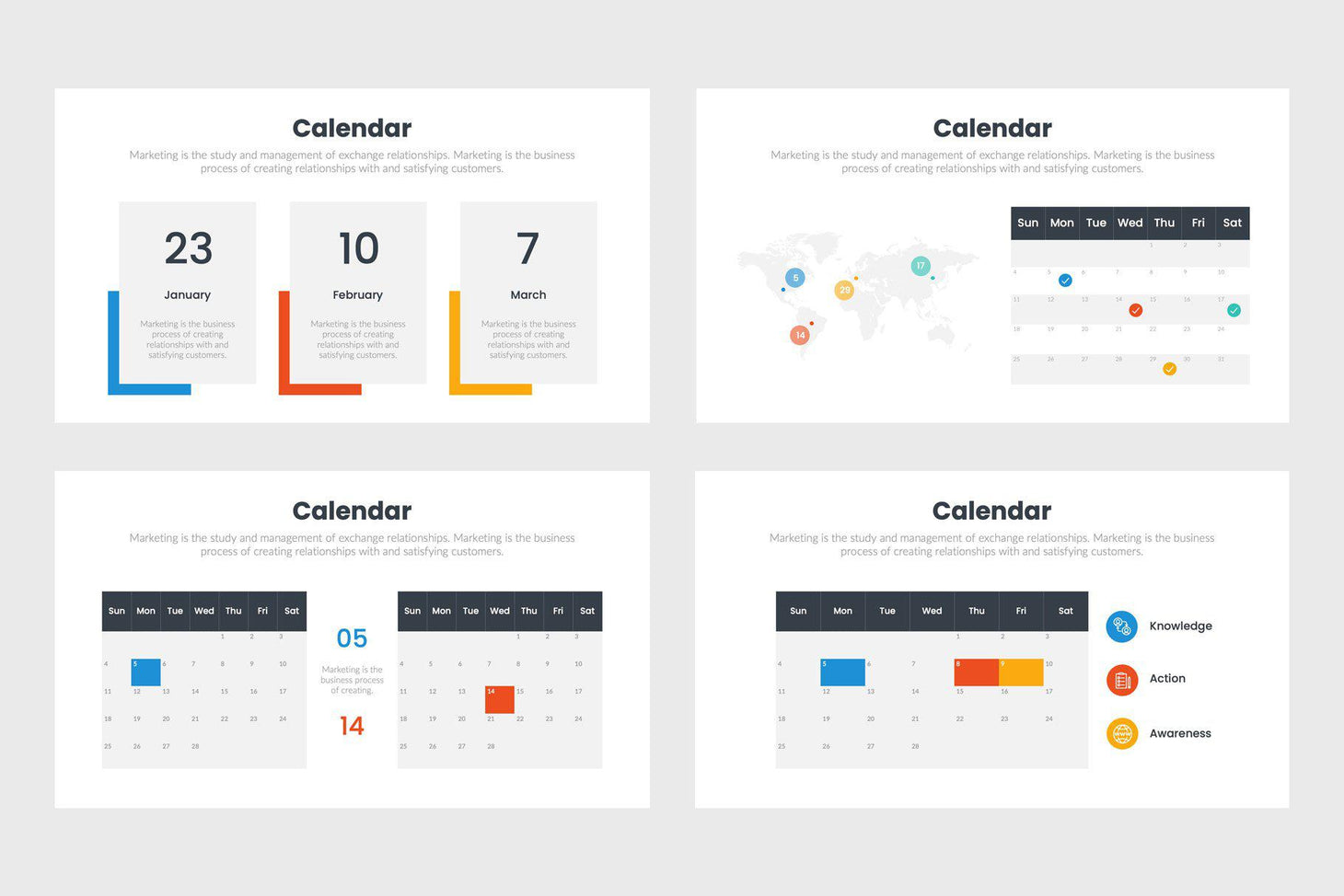 Calendar Infographics Template – Slidequest