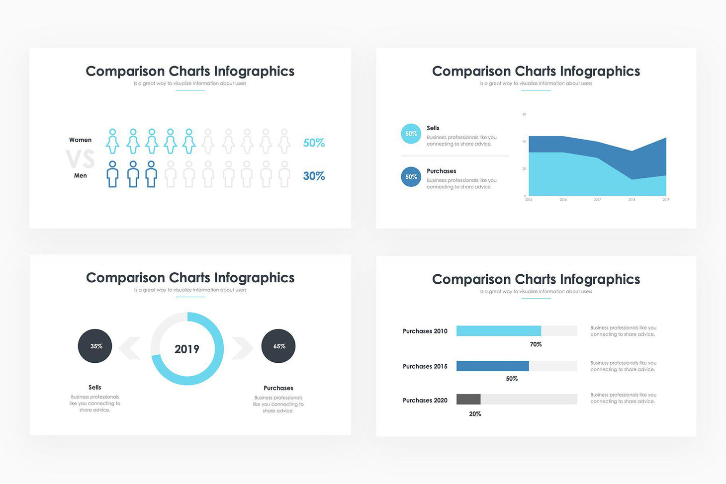 Comparison Charts 3 PowerPoint Template – Slidequest