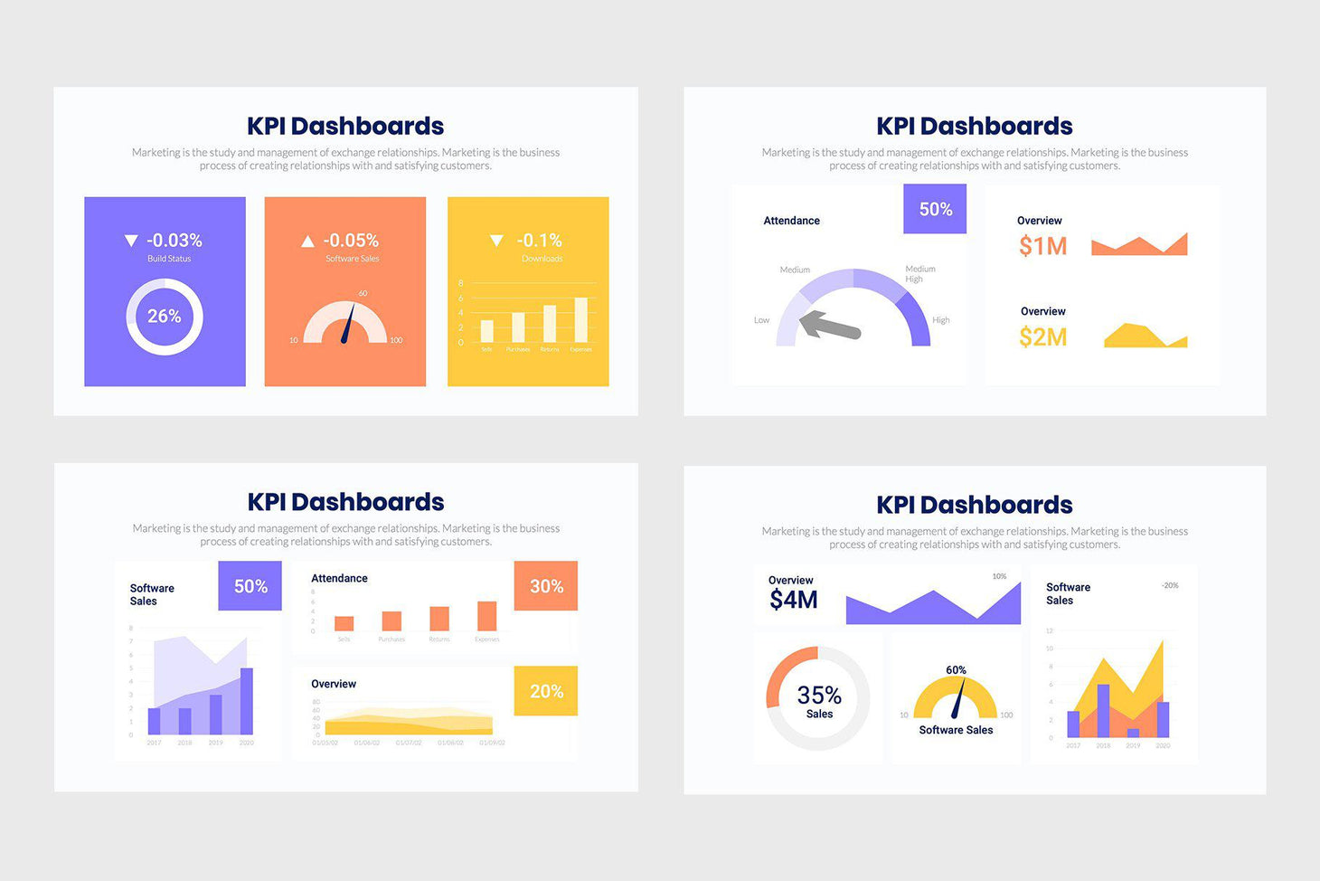 KPI Dashboards Infographics – Slidequest