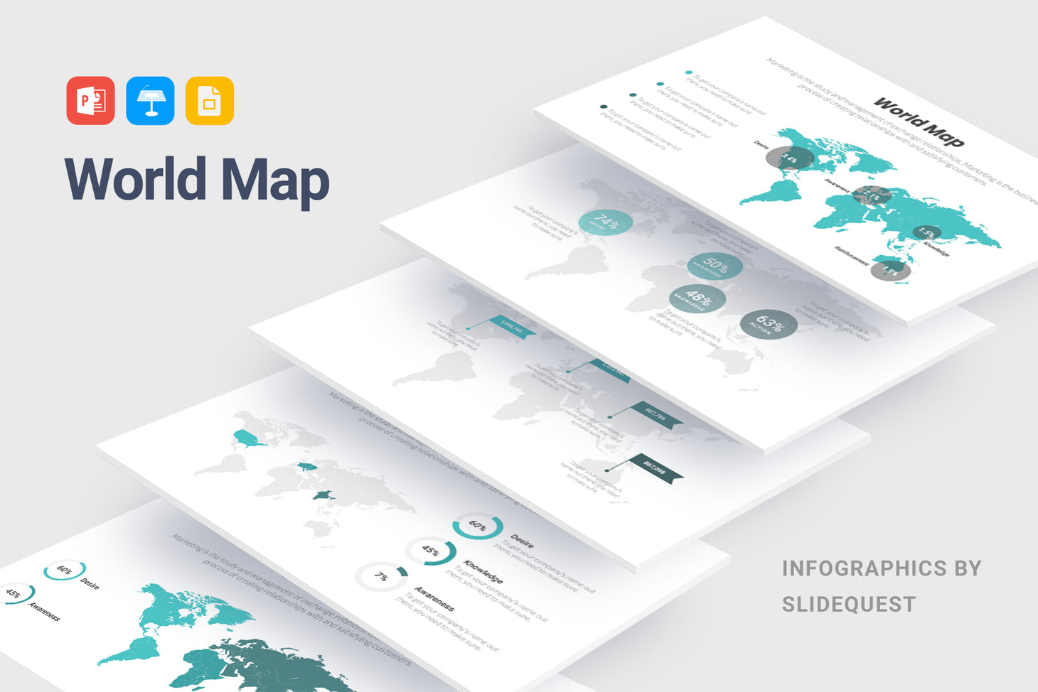 World Map Infographics – Slidequest